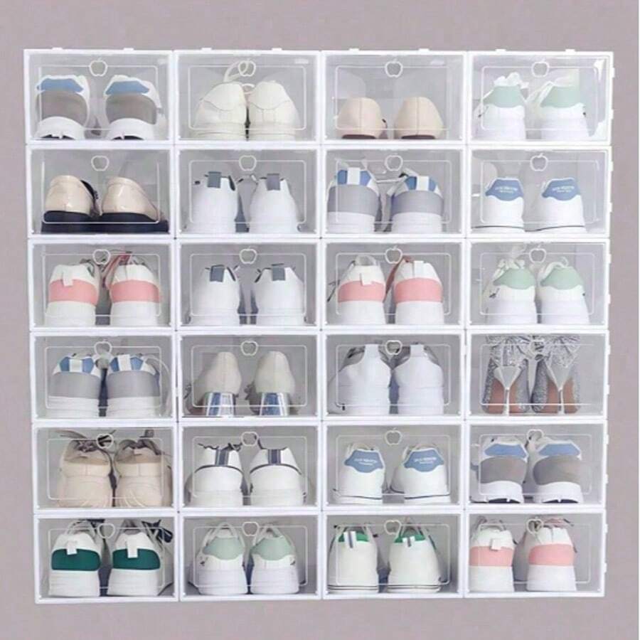 Thick Shoe Box, Foldable Shoe Storage Box, Drawer-Style Transparent ...