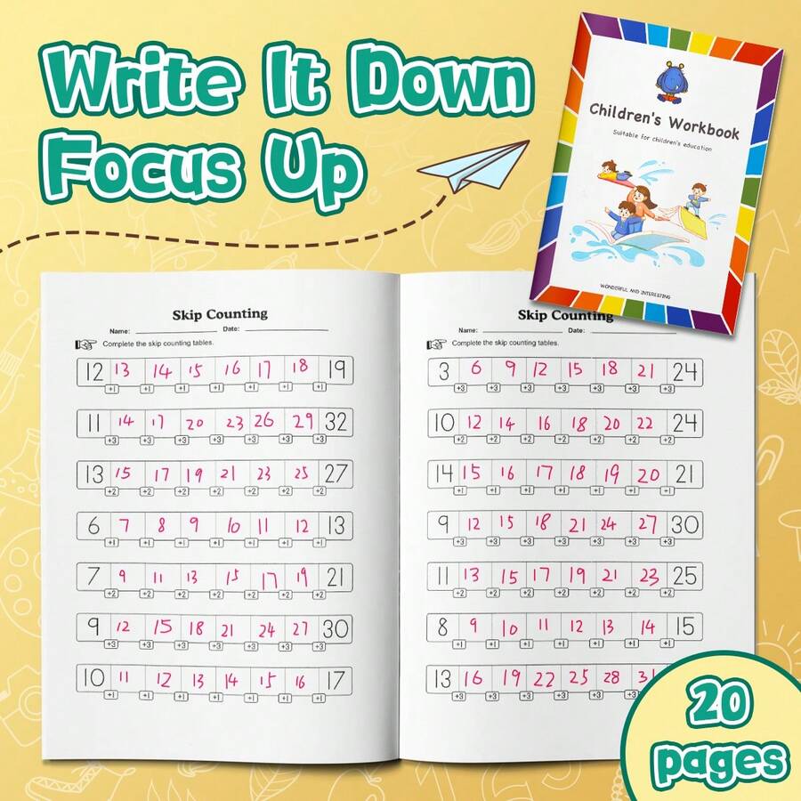 Fun Math & Time Learning Book – Practice Simple Calculations, Visual ...