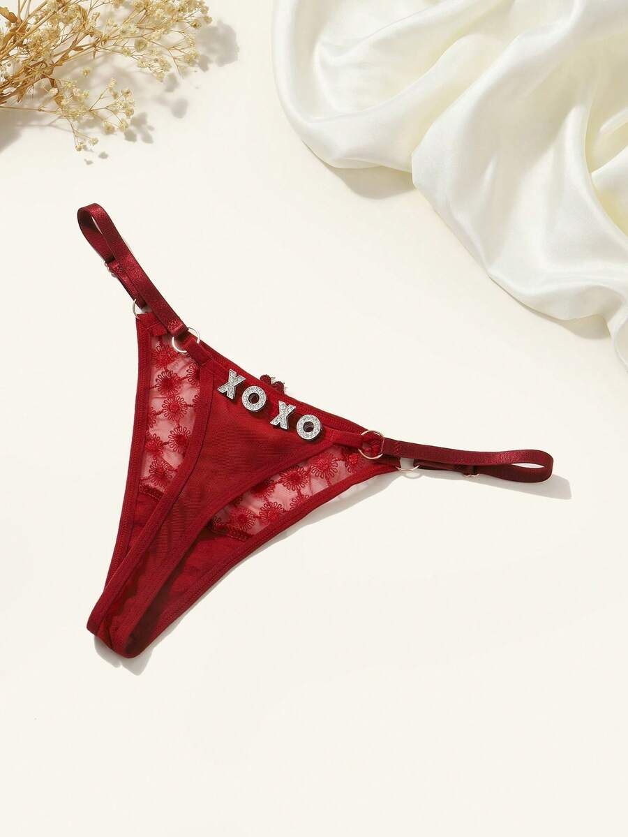 Personalized Thong With Rhinestone Words Funny Custom Thongs For Women ...