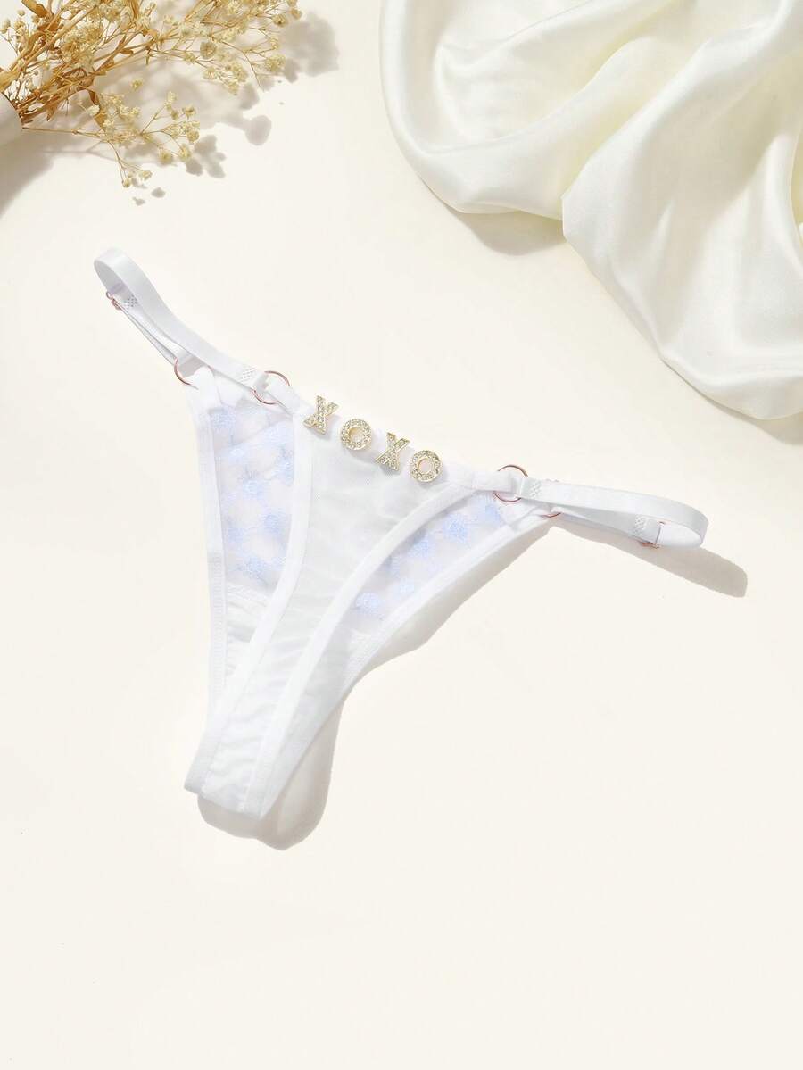 Personalized Thong With Rhinestone Words Funny Custom Thongs For Women ...