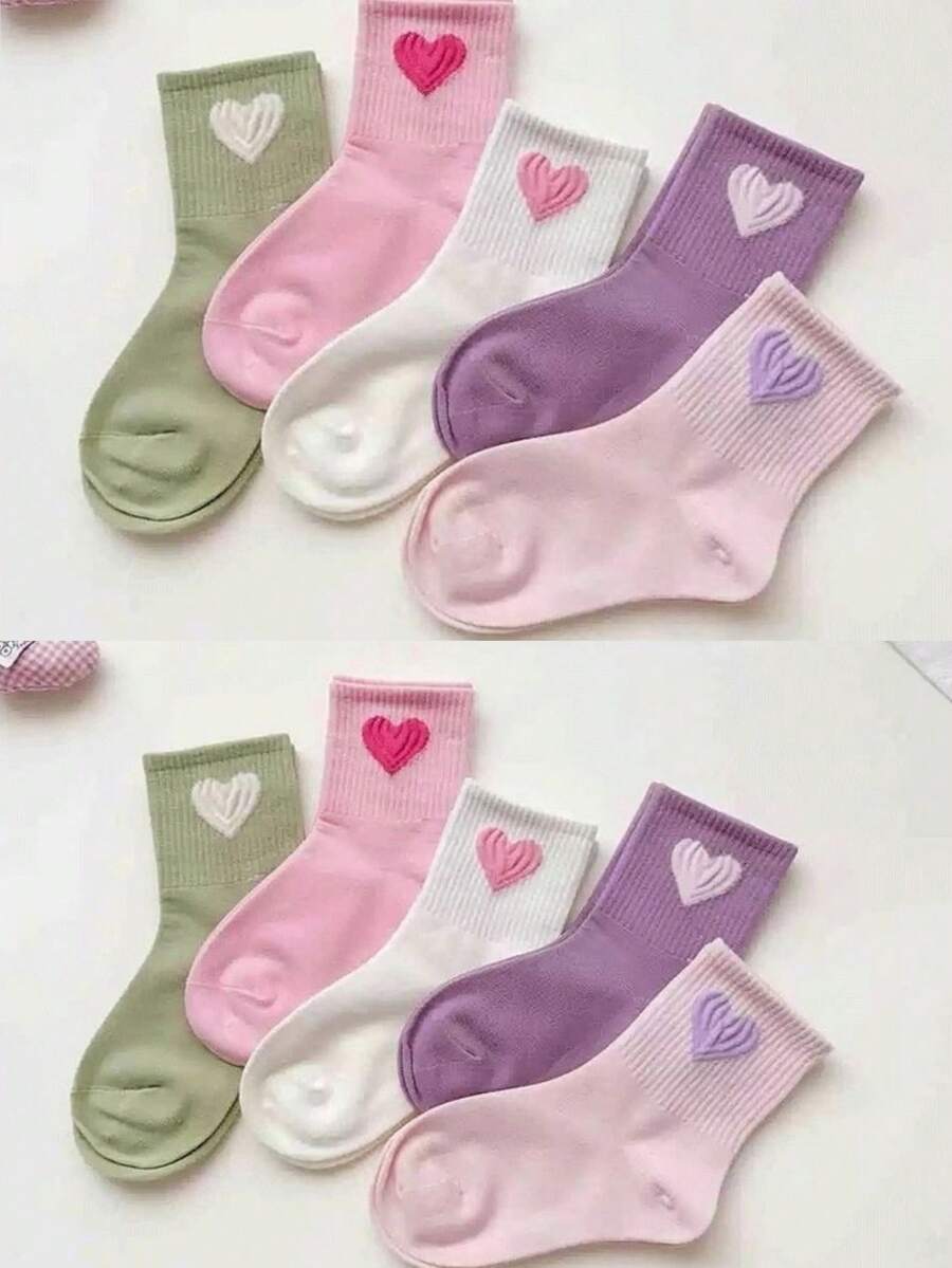 All Seasons Back To School Wearing Pink 10 Pairs Girls Princess Socks ...