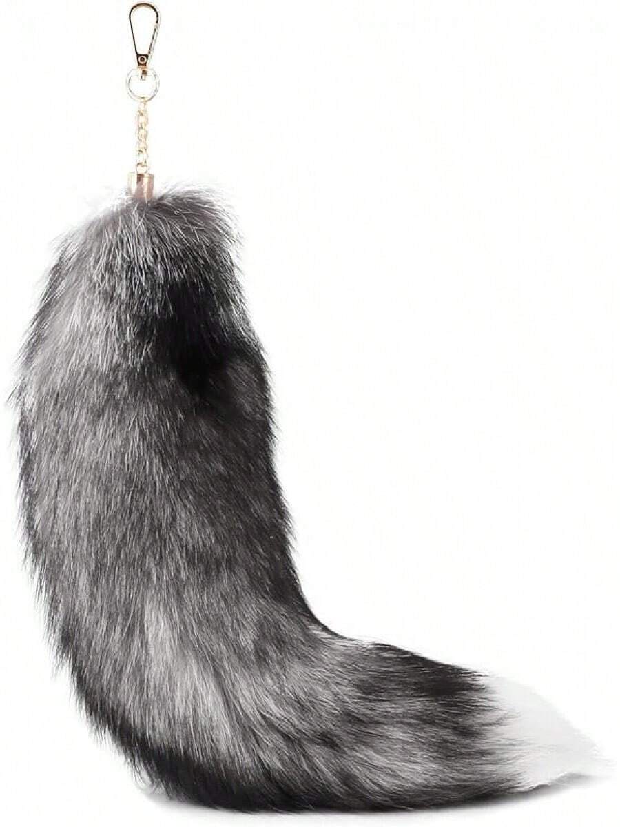 Faux Fur Fox Tail KeyChain For Women Therian Costume Cosplay Handbag ...