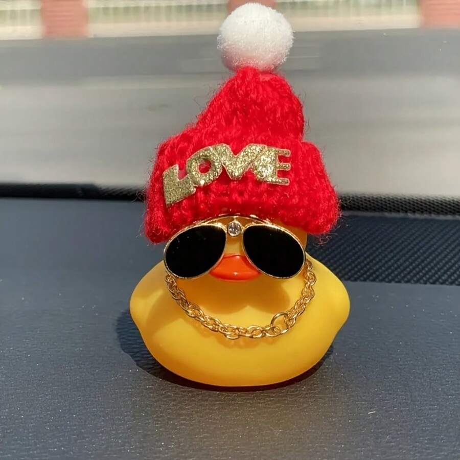 1Pc Cute Red Love Hat Duck Cart Decoration | SHEIN USA