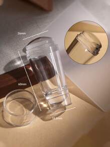 1/2pcs Nail Stamp Double Head With Cover Clear Silicone French Printing ...