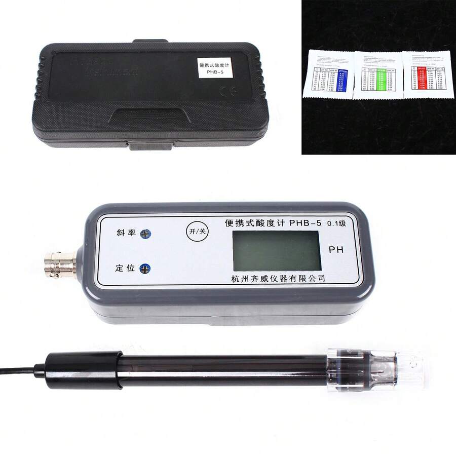 LOYALHEARTDY Portable PH Meter PH Reagents PH Detector, 0.00~14.00pH ...