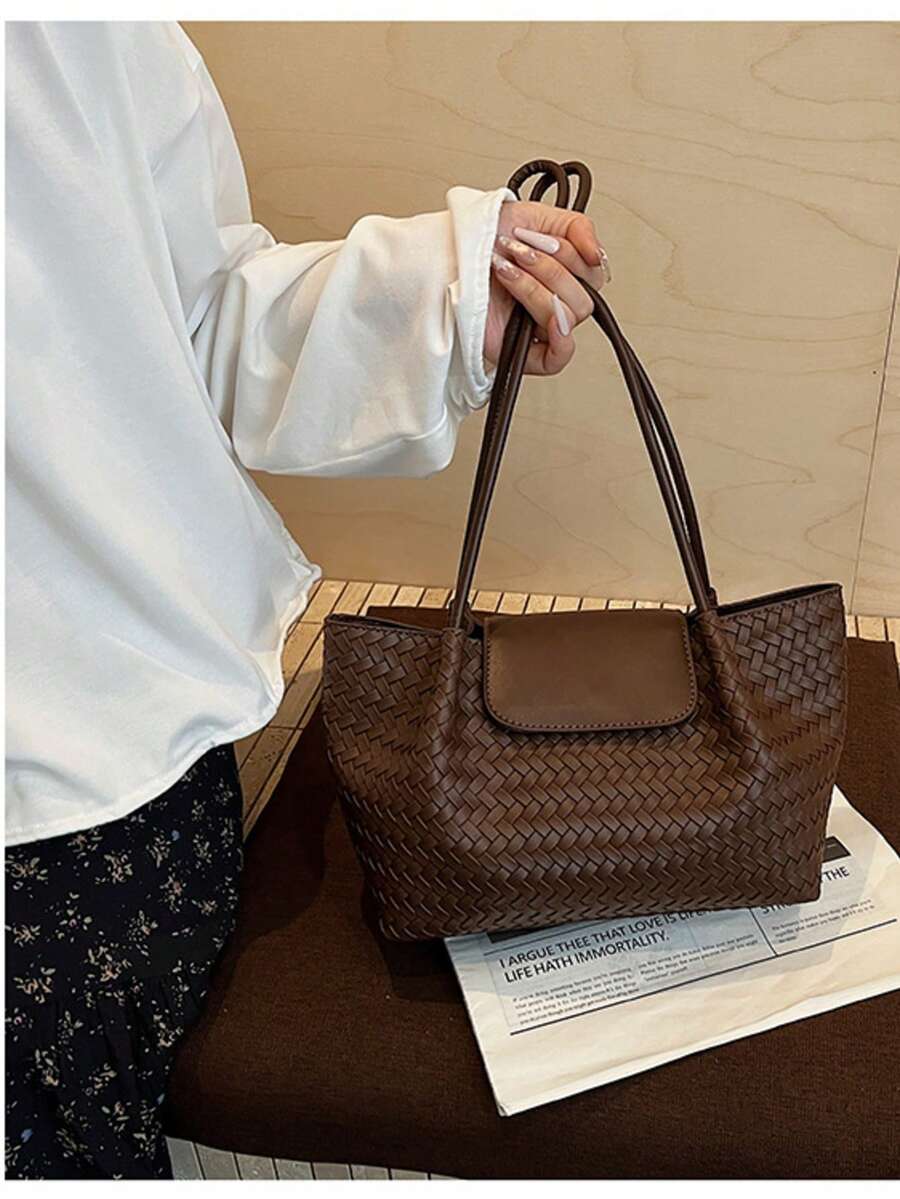 French Niche Temperament Weaving Underarm Bag Female 2025 New Simple Versatile Work Commuting ...