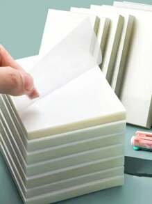 50pcs/Book Transparent Sticky Notes - Waterproof Self-Adhesive Semi ...