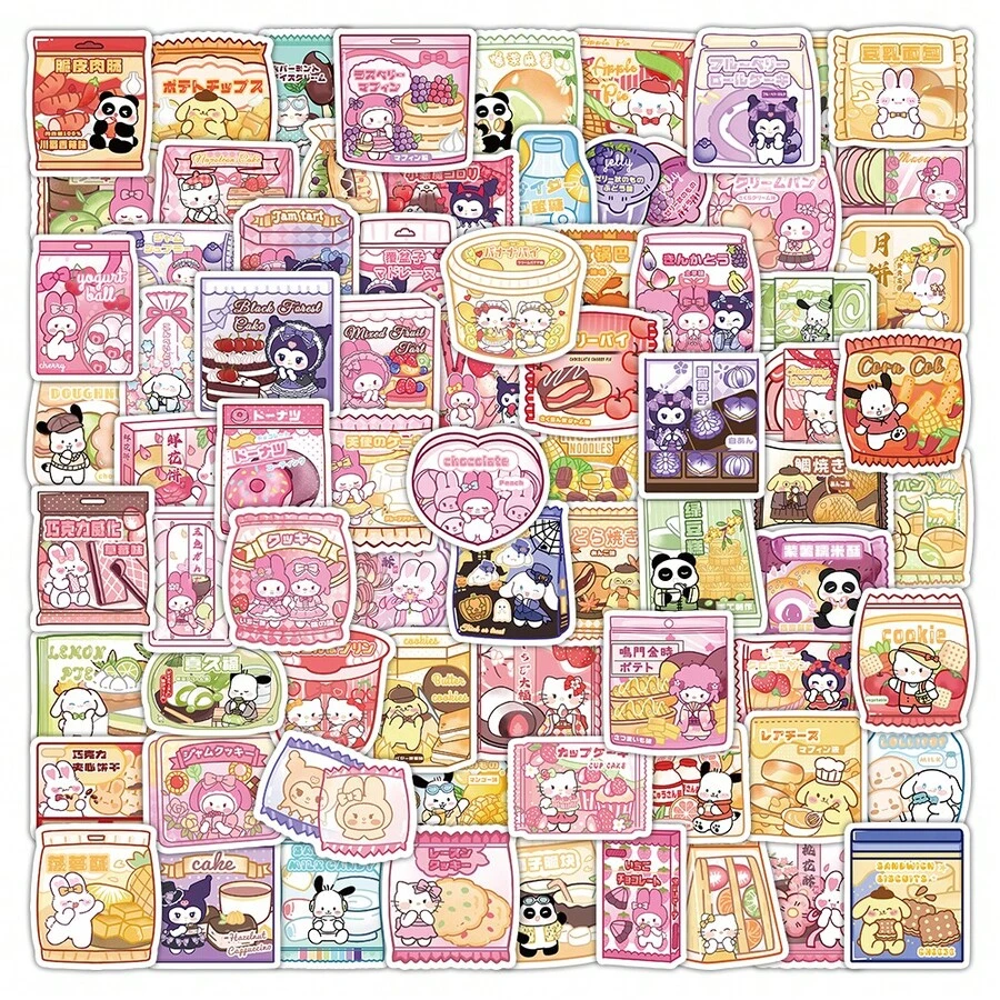 Sanrio Sanrio, 100pcs/200pcs/300pcs Hello Kitty Stickers, Dolls, Cute ...