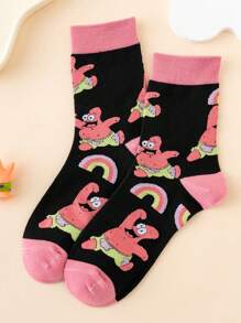 SPONGEBOB 1 Pair Women's Interesting Personalized Cartoon Cute ...