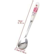6-Pack Stainless Steel Coffee Spoons With Ceramic Handles For Stirring ...