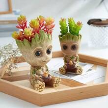 Marvel 2pcs Marvel Groot Model, Cartoon Figurine Accessories Desktop ...
