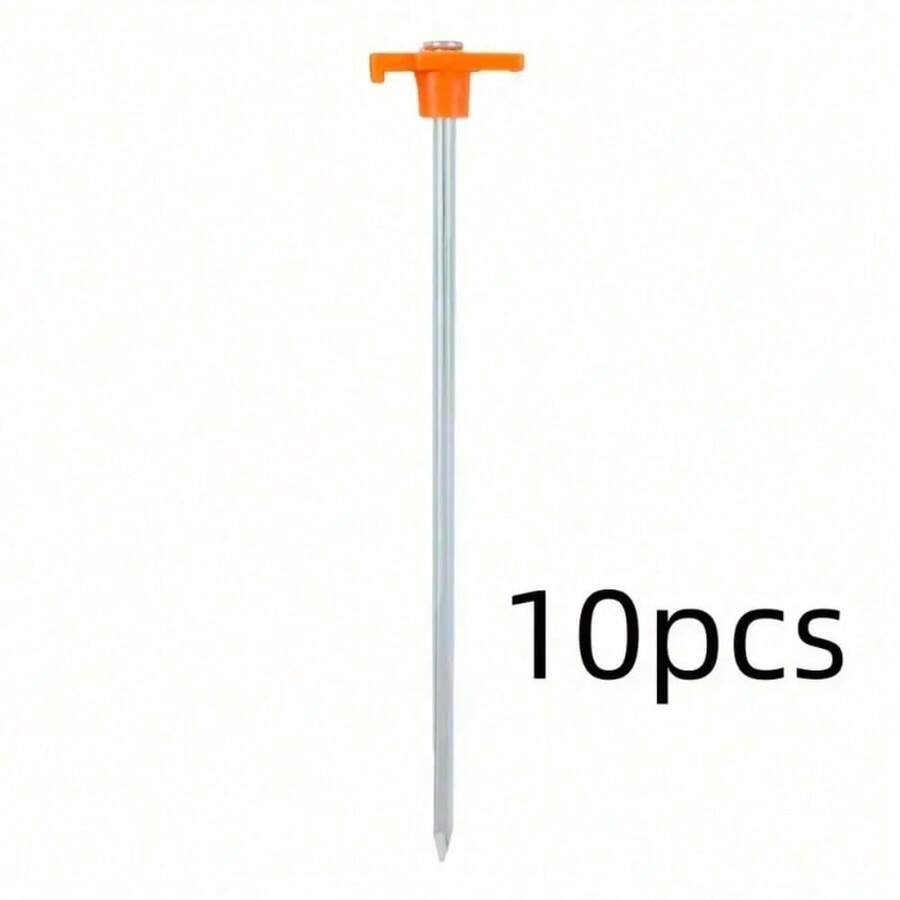 10 Pieces Of Heavy Duy Camping Spikes, Hard Ground Awning Spikes, Metal ...