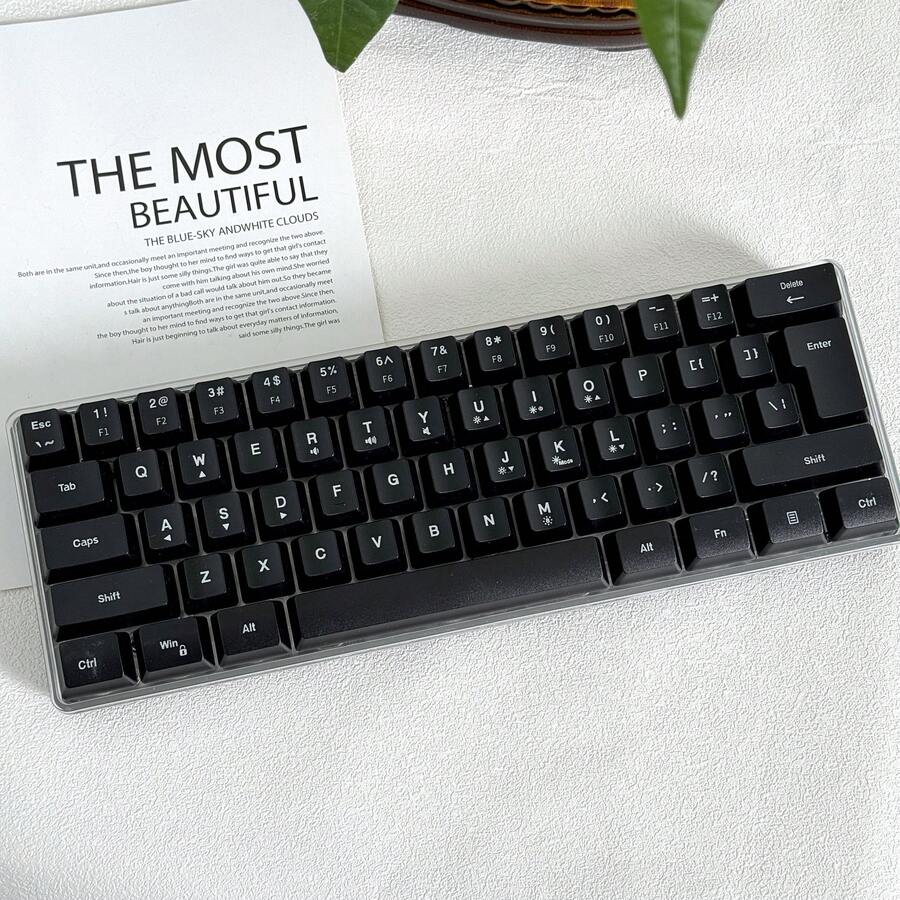 Hot ![Black/White/Gray] 61-Key Mechanical Feel Keyboard, Membrane ...
