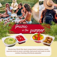 20-Piece Double Compartment Containers With Lids, Clear Plastic Snack ...