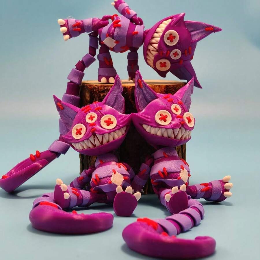 1pc-3D Printing Cute Grotesque Cat Active Ornaments Hand-Held Horror ...