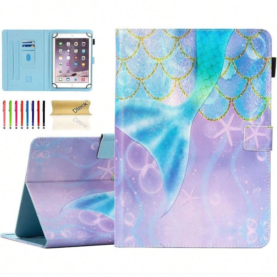 LZ Universal Case For 6.8"7" Display Tablets PU Leather Case For Fire 7 ...