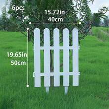 Cerca de plástico blanco, baranda para valla de jardín, cercado de ...