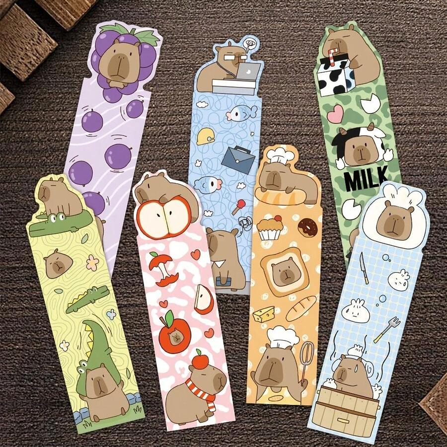 [Back-To-School Gift]30 Cute Capybara Cartoon Bookmarks, Creative And ...