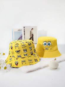 SPONGEBOB 1ชิ้น หมวกชาวประมงลายการ์ตูนน่ารักสุดคลาสสิก เหมาะสำหรับใส่ไป ...
