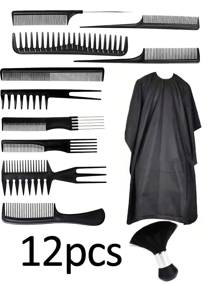 12-Piece Haircut Set, Haircut Tool Styling Set, Hairdressing Comb ...