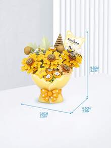 LOZ Kleinteilige Baustein Rosenstrauß Set, süßes Sonnenblumen Baustein ...