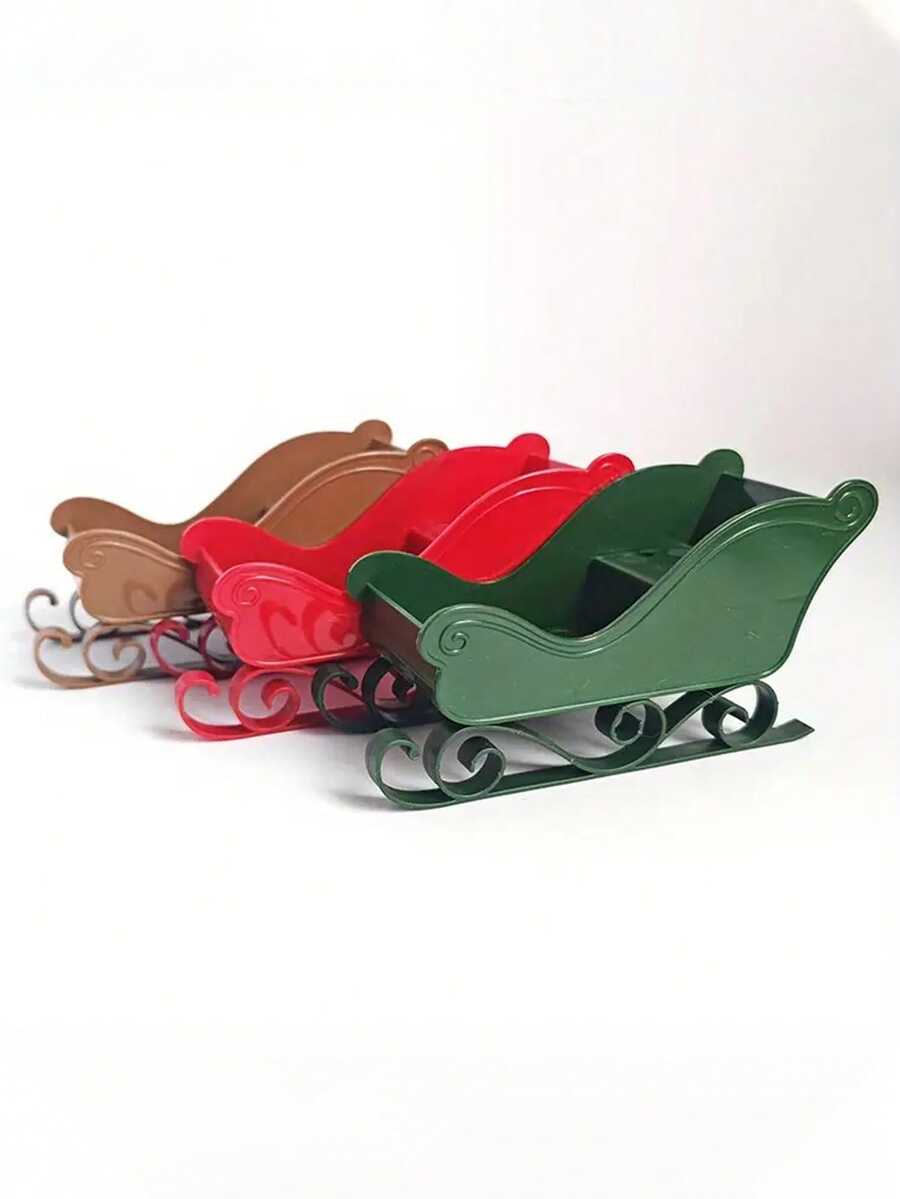 1/3pcs Christmas Decoration Home Decor Mini Sled Set, Winter Sled Gift ...