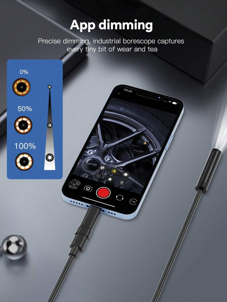 130W High Definition Endoscope, Equipped With 8 LED Lights, Semi-Rigid ...