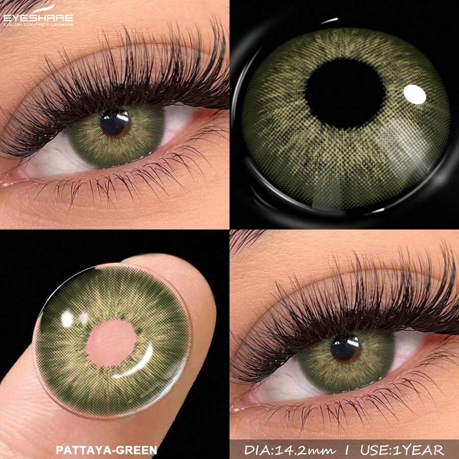 EYESHARE Colored Contact Lenses 2pcs For Eyes PATTAYA Brown Colored ...