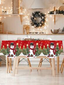 1pc Christmas Table Runner 200x50cm Polyester - Fireplace Mantel Scarf ...