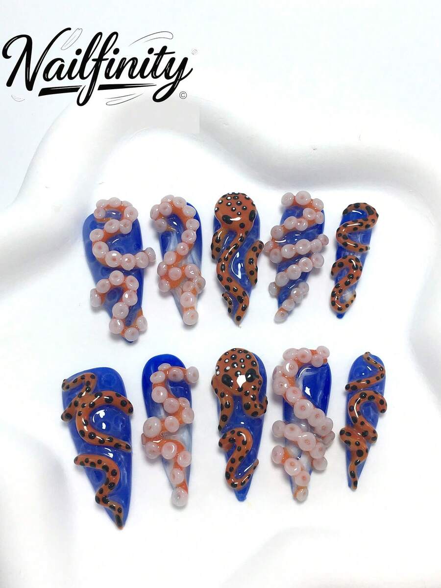 Jeder Set besteht aus 10 handgefertigten Acrylblättern mit schlanken ...