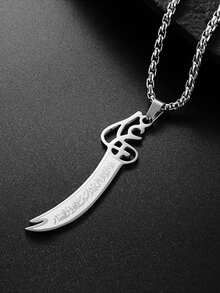 suteyi 1pc Stainless Steel Imam Ali Arabian Sword Knife Pendant Men's ...