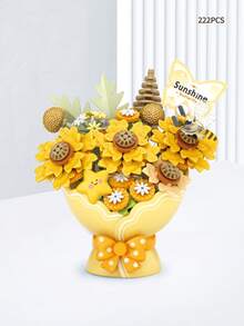 LOZ Kleinteilige Baustein Rosenstrauß Set, süßes Sonnenblumen Baustein ...