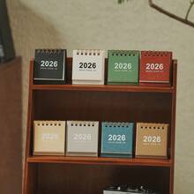 10/4/1pc 2026 Minimalist Compact Desk Calendar, Portable Solid Color ...