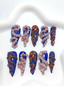 Jeder Set besteht aus 10 handgefertigten Acrylblättern mit schlanken ...