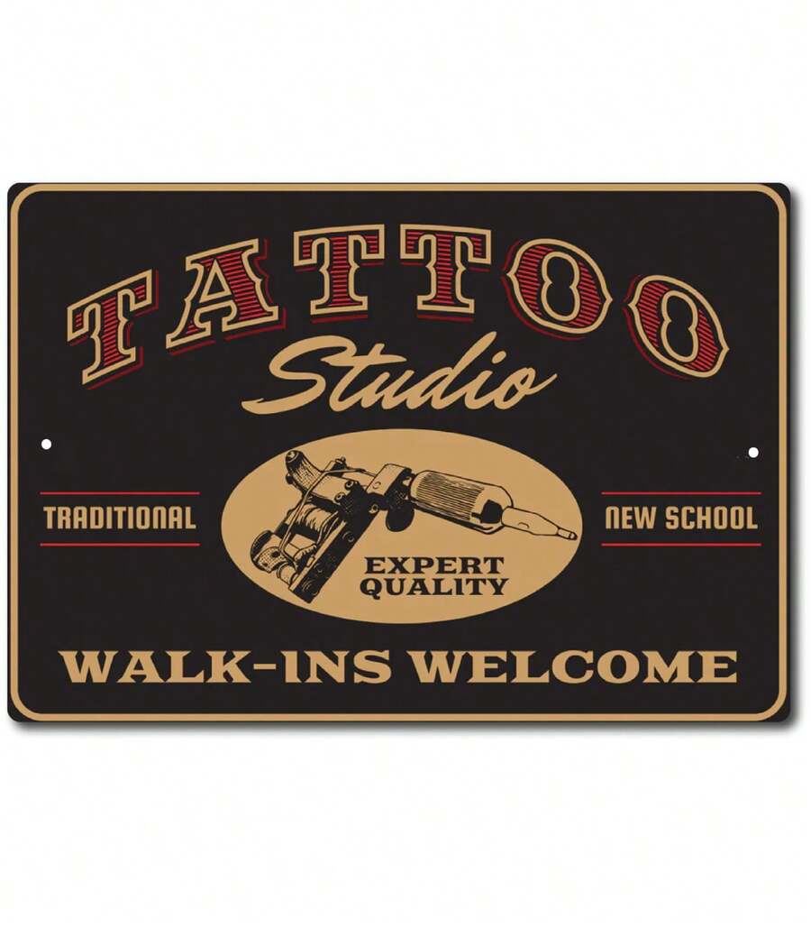 Tattoo Sign Metal SIGN Vintage Decor TIN Wall TATTOO Tattoos Shop Metal ...