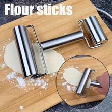 1pcs Stainless Steel Double-Head Rolling Pin - Anti-Stick Multi ...