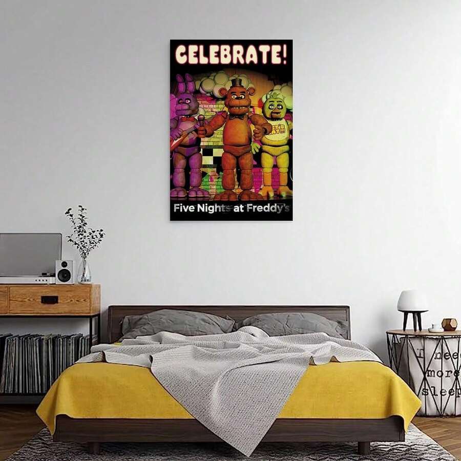 Five Nights Poster At Freddy's FNAF Vintage Video Game Poster Framed ...