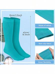 Handepo 4 Pairs Figure Skating Socks High Tights Skate Sock Ice Nylon ...