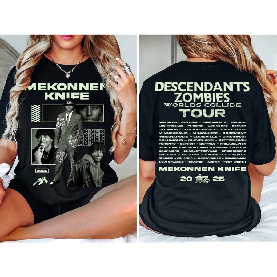 Mekonnen Knife T-Shirt, Descendants Zombies Worlds Collide Tour, The ...