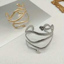 Vintage Gold Color Snake Shaped Arm Bracelets For Women Men Exaggerated ...