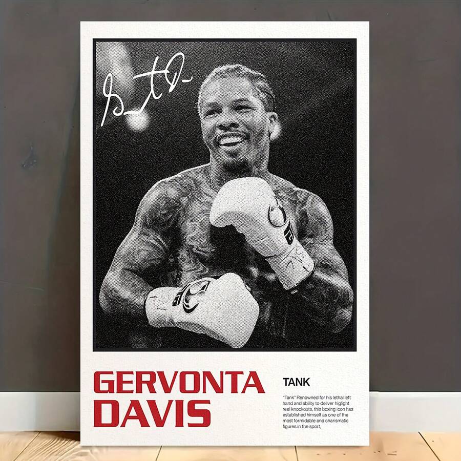 1pc, Frameless Gervonta Davis - Boxing Poster, Canvas Art Wall Tank ...