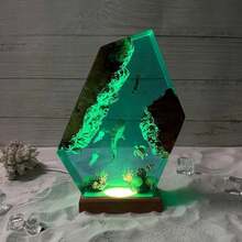 Creative Epoxy Light Lamp, Handmade Multi Color Aquatic Lamp Deep Sea ...