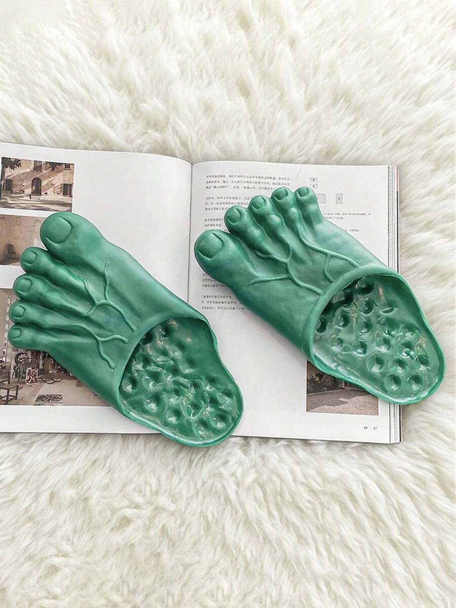 Halloween Women's Slippers Funny Multi Colored Giant Creative Big Foot ...