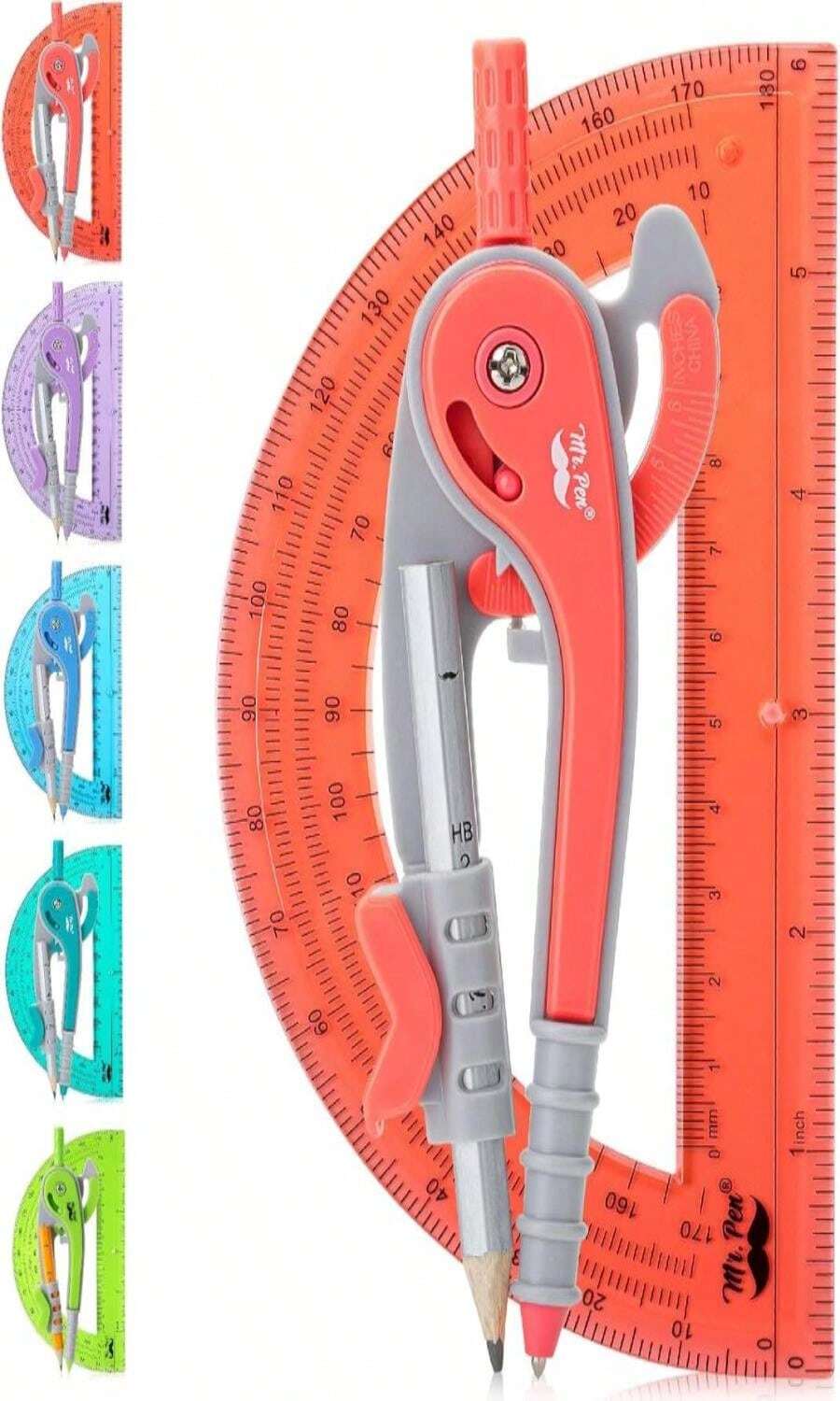 Mr Pen- Compass And Protractor Set, Geometry Kit, Compass Protractor ...
