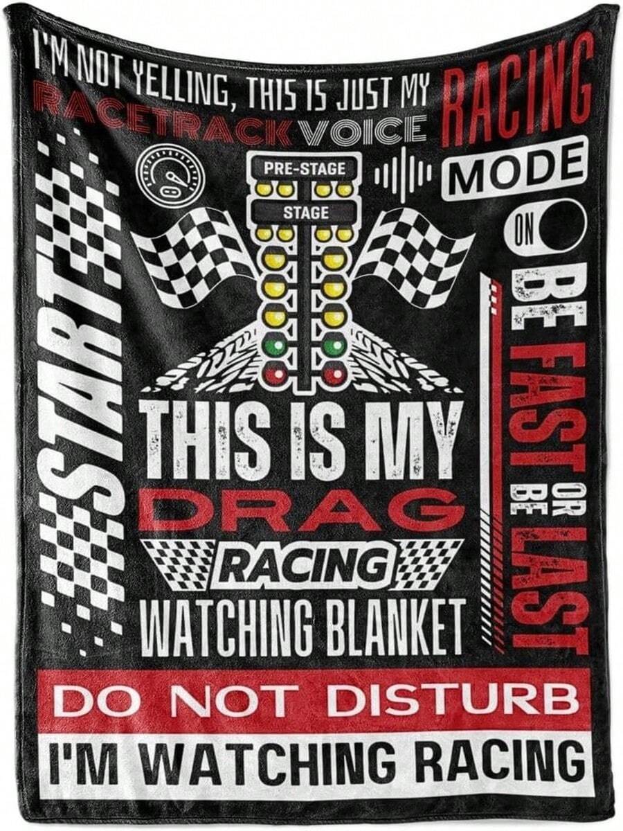 Drag Racing Gifts Blanket, Car Guy Flannel Throw Blanket For Racing ...