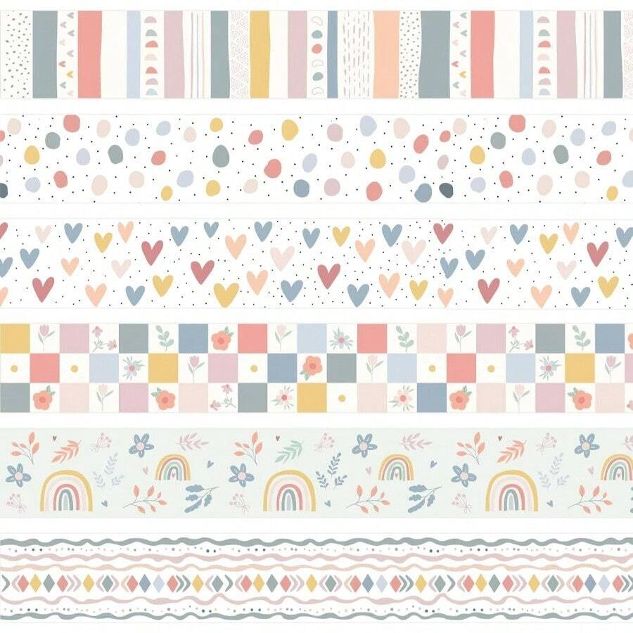 Boho Bulletin Board Borders, Pastel Classroom Decor, Colorful Floral ...