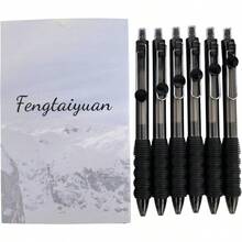 ZS038P6 6 Count 0.38mm Retractable Gel Ink Rollerball Pens For Smooth ...