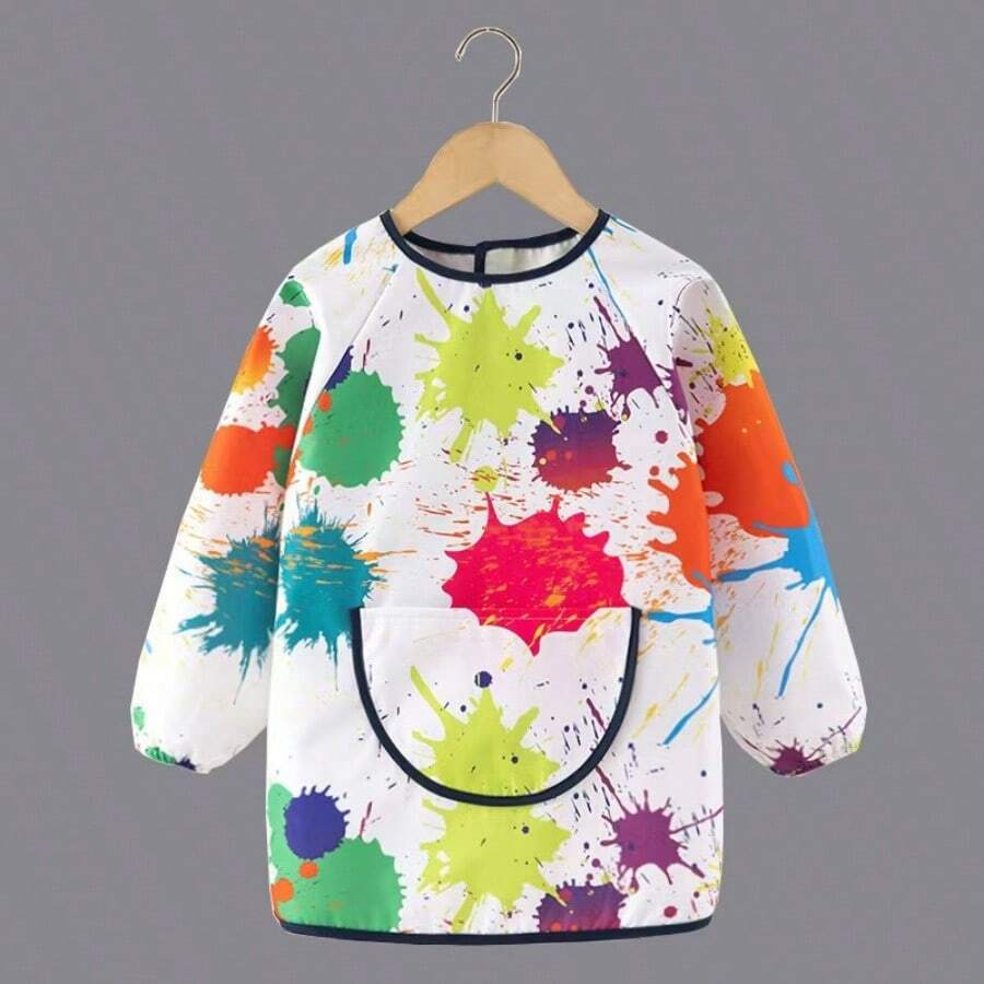 1pc European & American Fashion Painting Apron, Student Art Painting ...