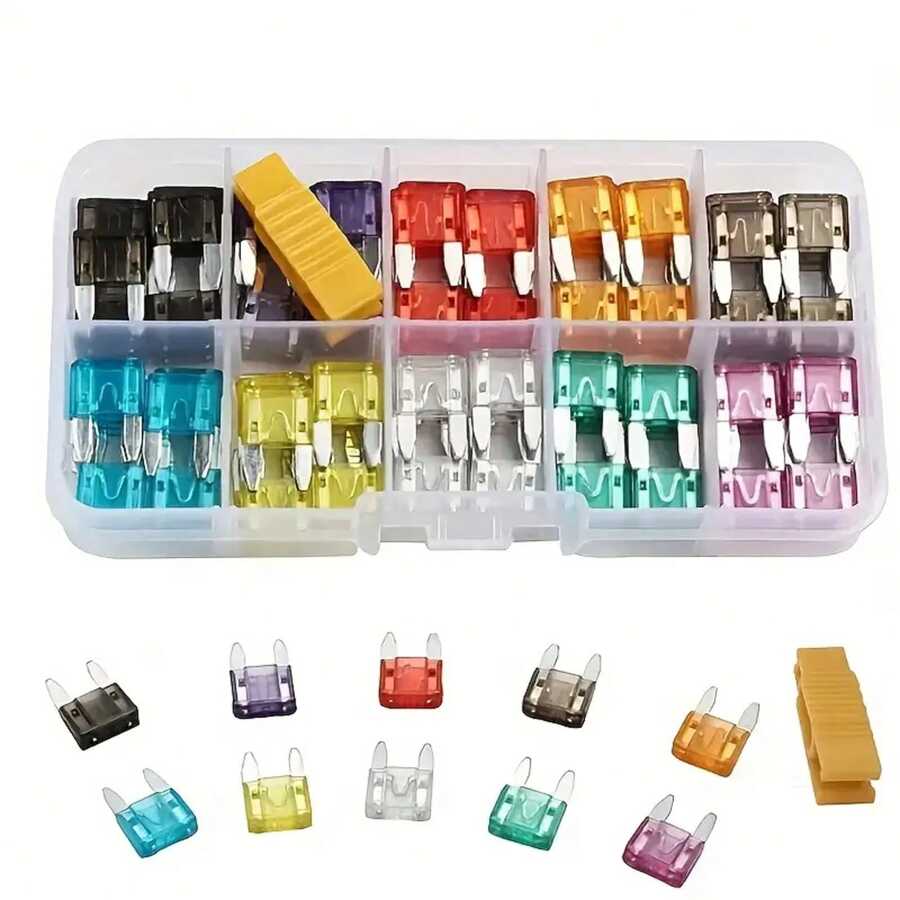 60pcs [Auto Fuse Kit] Standard And Mini Blade Auto Fuse Assortment Kit ...
