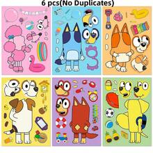 Bluey Sticker-Puzzle für selbstgestaltete Gesichter - pädagogisches ...